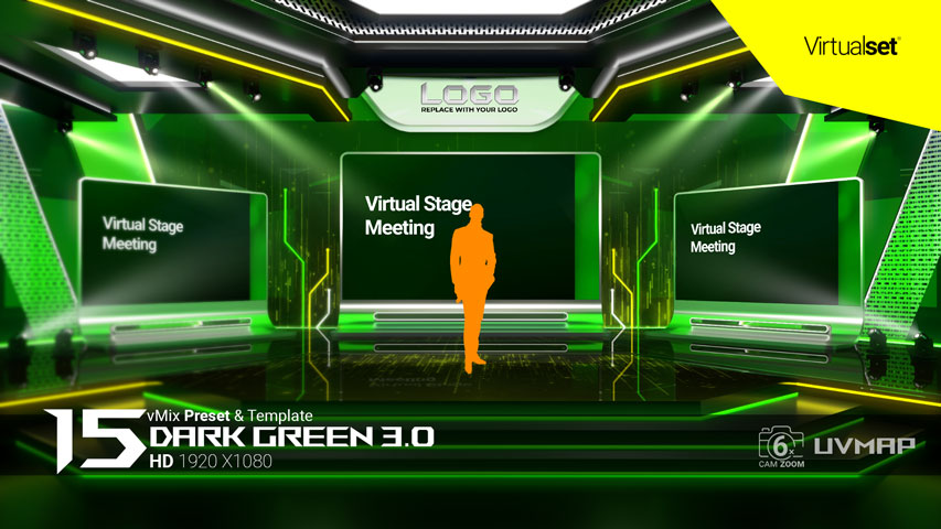 Virtual Set 15 Dark Green